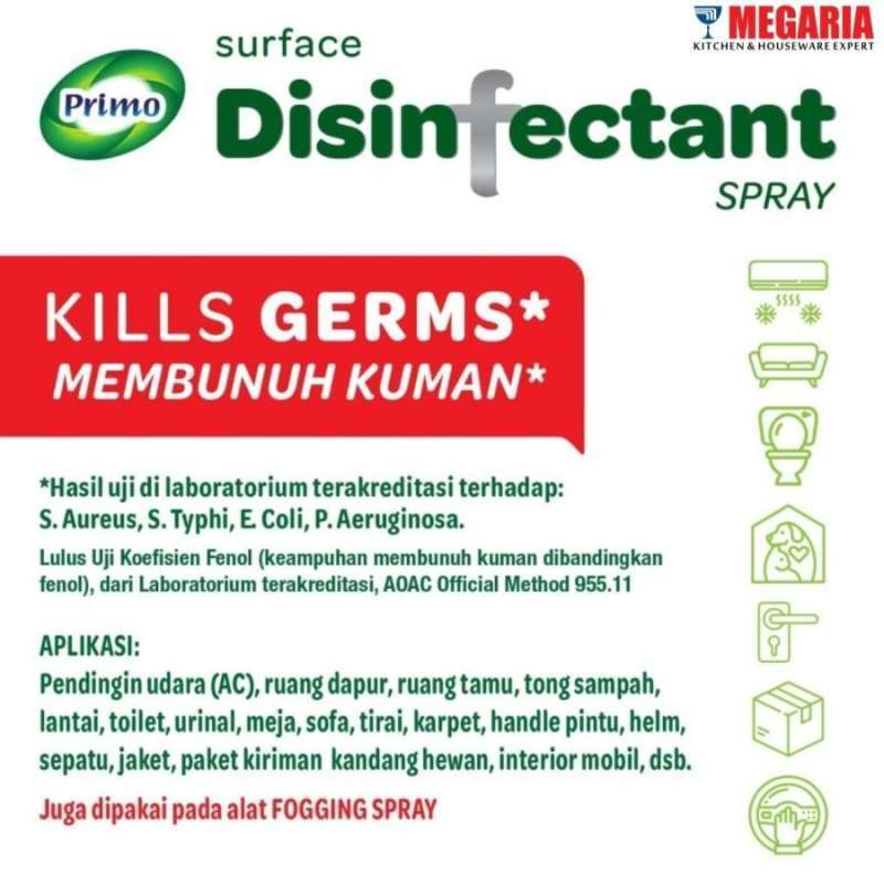 Jual Disinfectant Spray Primo / Desinfektan Spray 500ml Di Seller ...