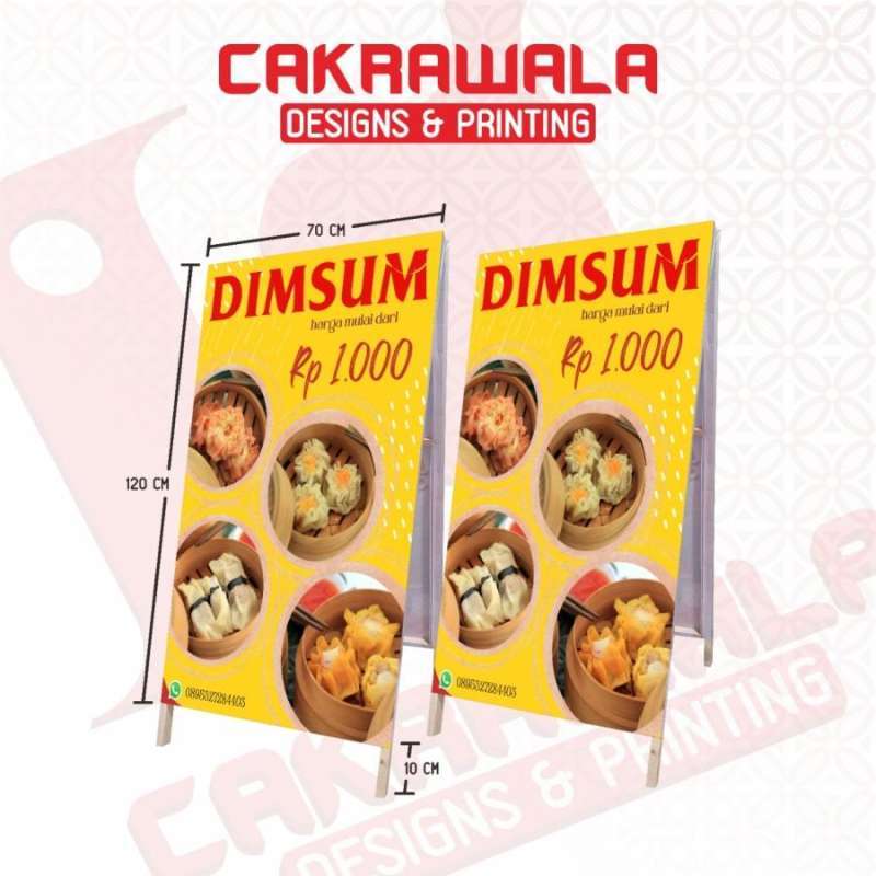 Jual STAND BANNER KAYU UKURAN 70 X 130 - SEGITIGA BANNER RANGKA KAYU ...