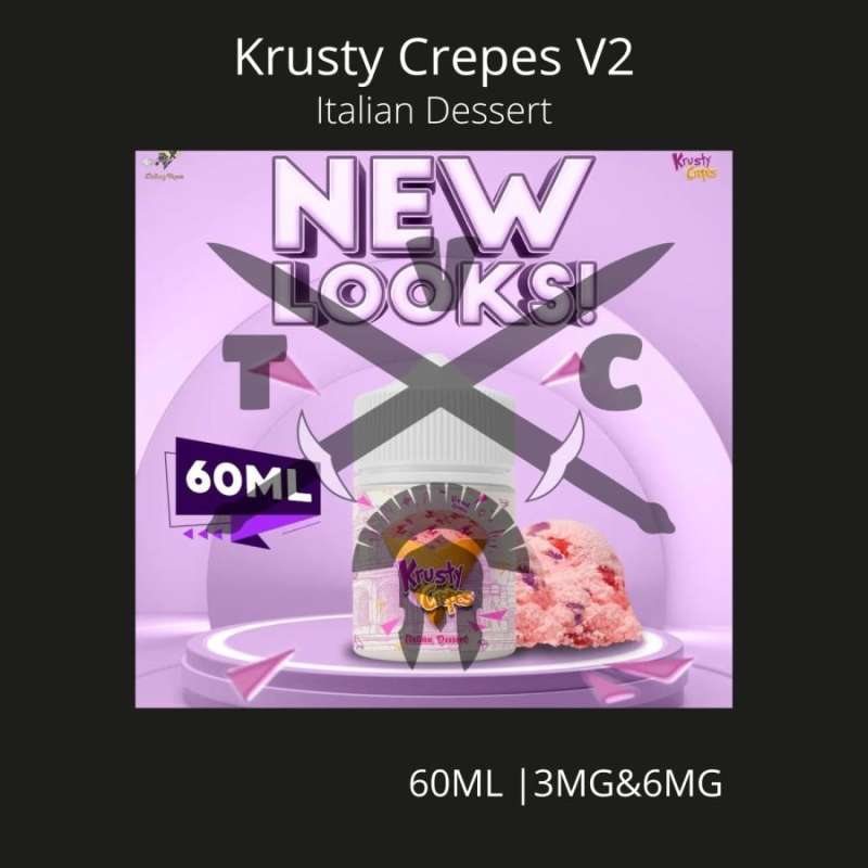 Jual Liquid Krusty Crepes v2 60ml 3mg 6mg italian dessert by dalang ...