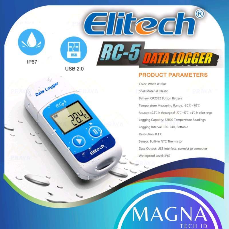 Jual Elitech RC5 Temperature Data Logger Monitor USB Perekam Suhu RC-5 ...