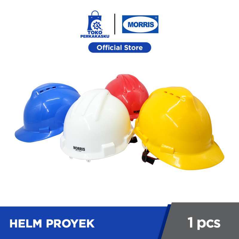 Promo Morris Helmet / Helm Proyek - Biru Diskon 48% Di Seller Toko ...