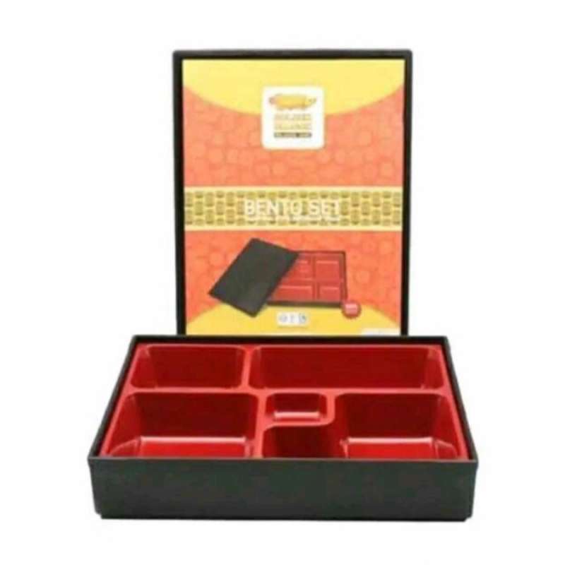 Jual Bento Set Box Melamine Japan Piring Sekat Kotak Golden Dragon ...