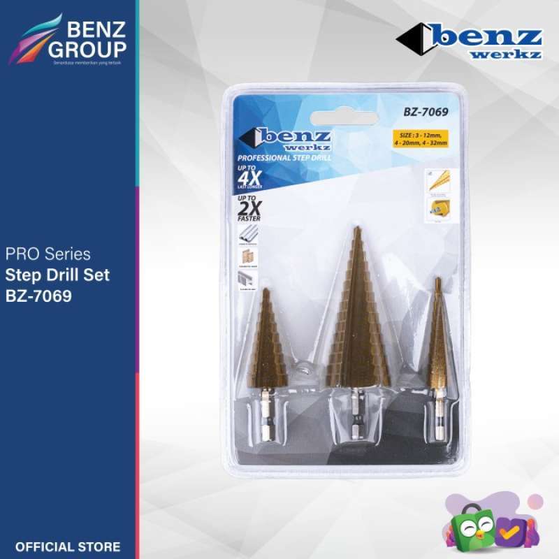 Promo Step Drill Bit Set / Mata Bor Pagoda by Benz Werkz Diskon 30% di ...