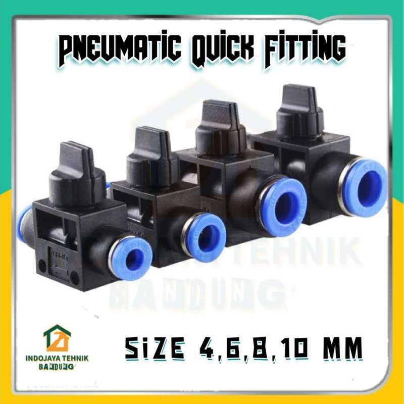 Jual Hand Valve Pneumatic Quick Fitting Connector Stop Kran Air Udara ...