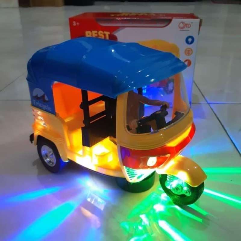 Promo Mainan BAJAJ jalan nyalah n suara BUMP & GO Miniatur Bajaj merah ...