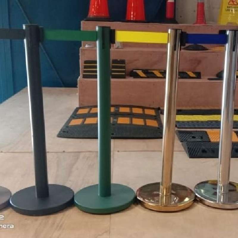 Jual Tiang Pembatas Tiang Antrian Stainless Pita Antrian 3 Meter 3M ...