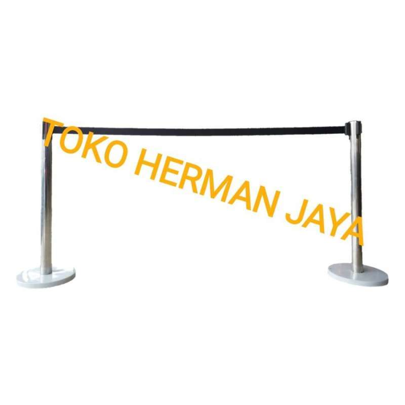 Jual Tiang Pembatas Tiang Antrian Stainless Pita Antrian 3 Meter 3M ...