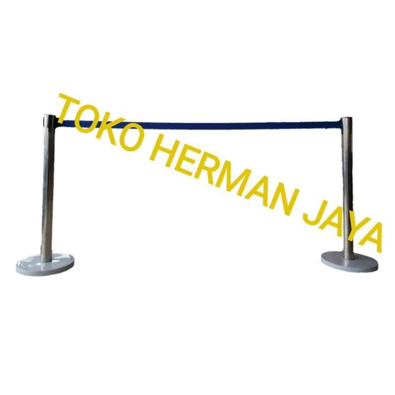 Jual Tiang Pembatas Tiang Antrian Stainless Pita Antrian 3 Meter 3M ...