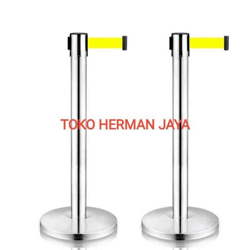 Jual Tiang Pembatas Tiang Antrian Stainless Pita Antrian 3 Meter 3M di ...