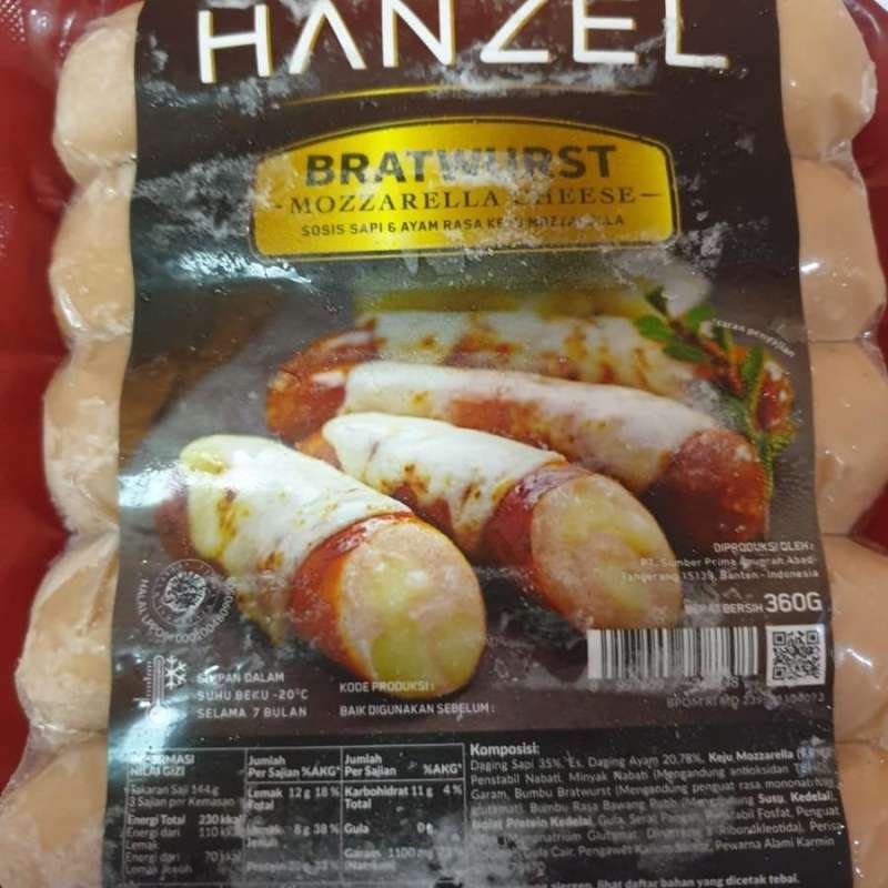 Jual Sosis Hanzel Bratwurst Mozzarella Cheese di Seller Afung Frozen ...