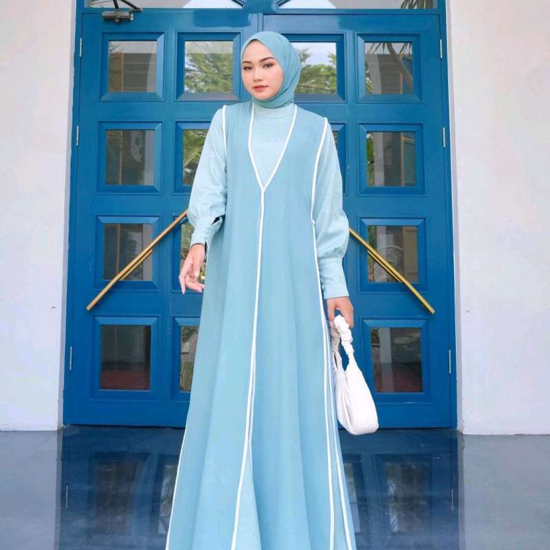 Promo Lala Maxy - Gamis oUter Polos Ceruty Model Arabian Modern Diskon ...
