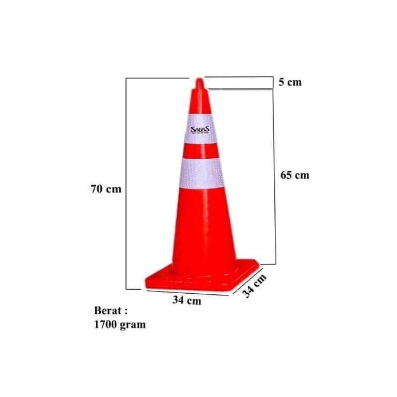 Jual Kerucut Pembatas Jalan Traffic Cone Alas Orange Scotlight Sagas 70 Cm di Seller Aksara ...
