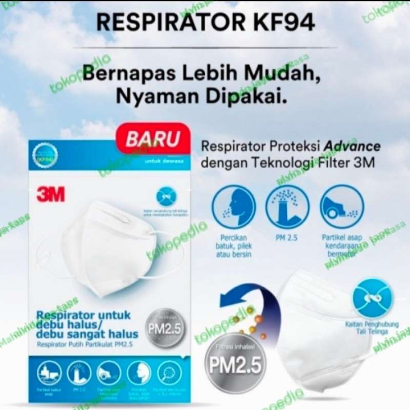 Jual Masker 3M Nexcare Respirator KF94 3M Masker Respirator PM2.5-10pcs di Seller Aksara_STORE ...