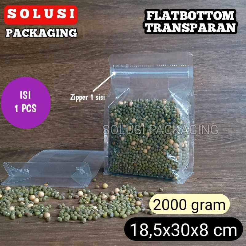 Jual FLAT BOTTOM TRANSPARAN 2Kg Lightpack Kpack Plastik Klip Kemasan ...