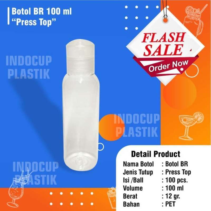 Jual botol br 100ml tutup presstop di Seller Indo packaging - Beji ...