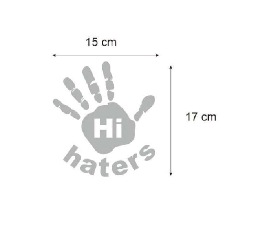 Jual Stiker Hi Haters Nyinyir Kaca Mobil Belakang Cutting Sticker Motor ...