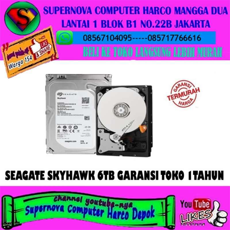 Promo Seagate Skyhawk 6Tb Garansi Toko 1Tahun Diskon 10% di Seller ...