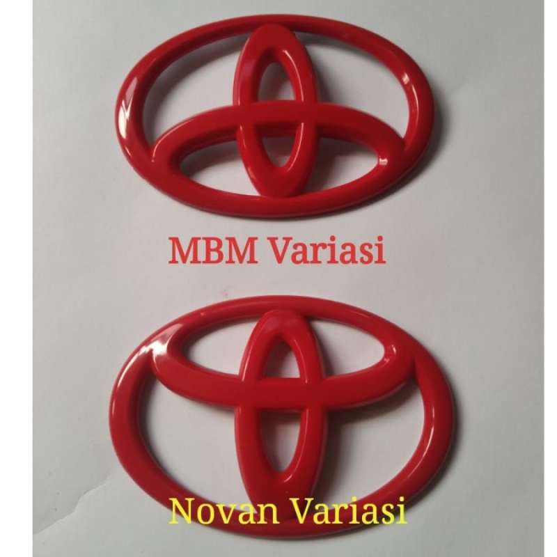 Promo Emblem Mobil Logo Toyota Merah Depan Belakang Avanza Diskon 28% ...