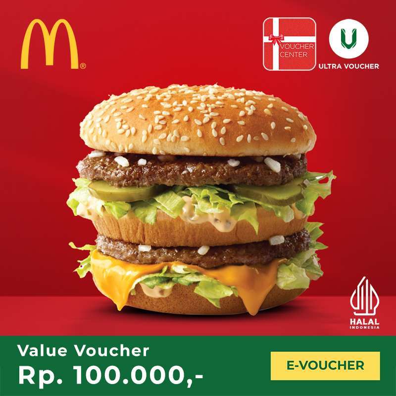 Promo Voucher Digital Mcdonald’s 100,000 - Voucher Value Diskon 10% Di Seller Ultra Voucher Vc ...
