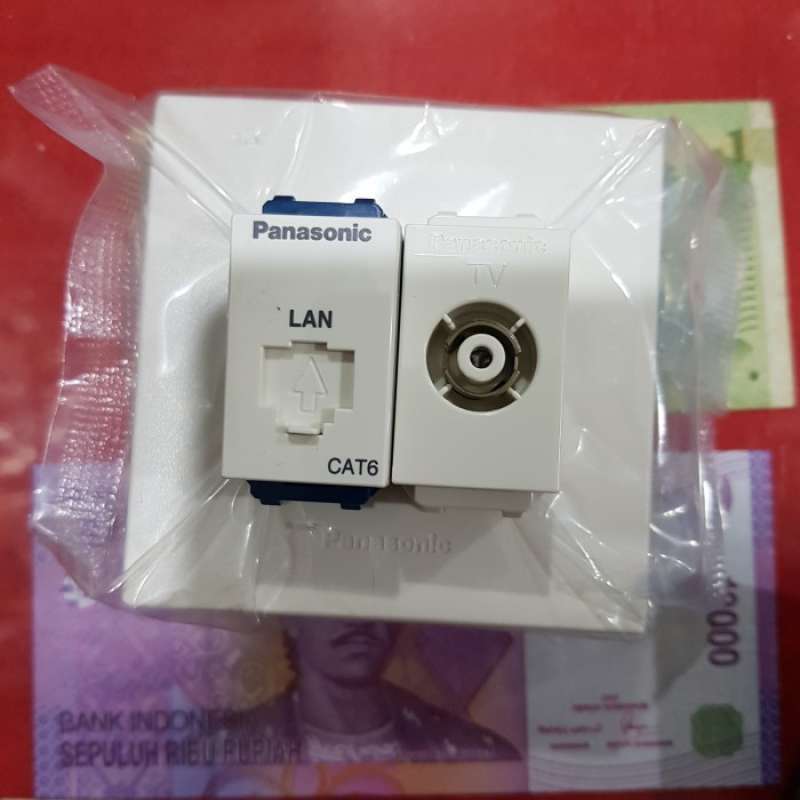 Promo Stop Kontak Outlet Data / Socket Lan Cat6 + Tv Panasonic Style E Inbow Diskon 9% di Seller ...