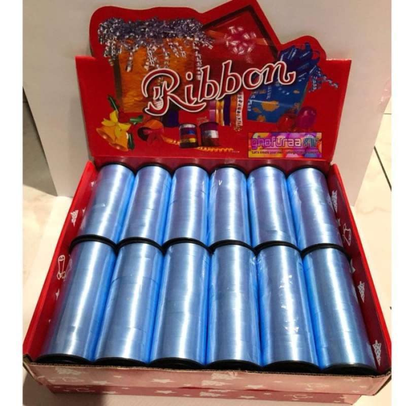Promo Pita Balon Biru Muda / Tali balon / Pita Ribbon dekorasi ulang ...