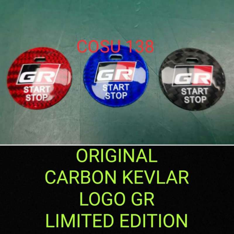 Promo Cover Tombol Start Stop Engine GR Original Carbon Kevlar Toyota ...