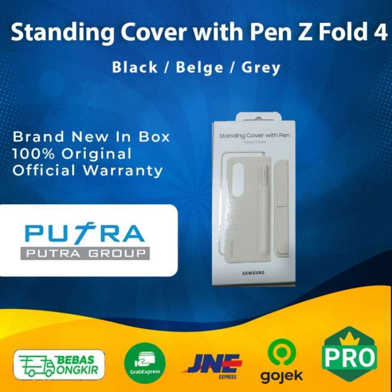 Jual Samsung Galaxy Z Fold 4 Fold4 5G Standing Cover with Pen Black ...
