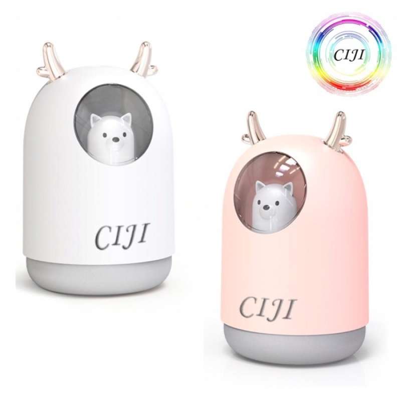 Jual CIJI Humidifier Air 300ML DenganLampu LED 7 Warna Ultrasonic di ...