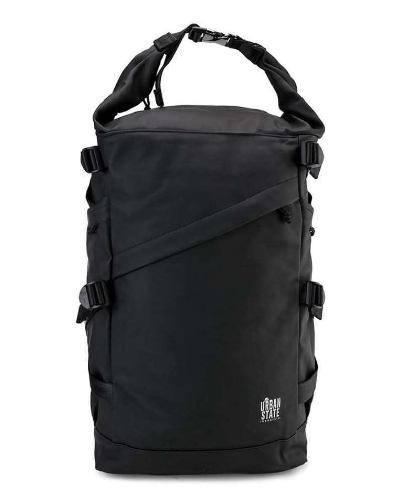 Promo Urban State - Coated Dry Foldover Backpack - Black Diskon 30% Di ...