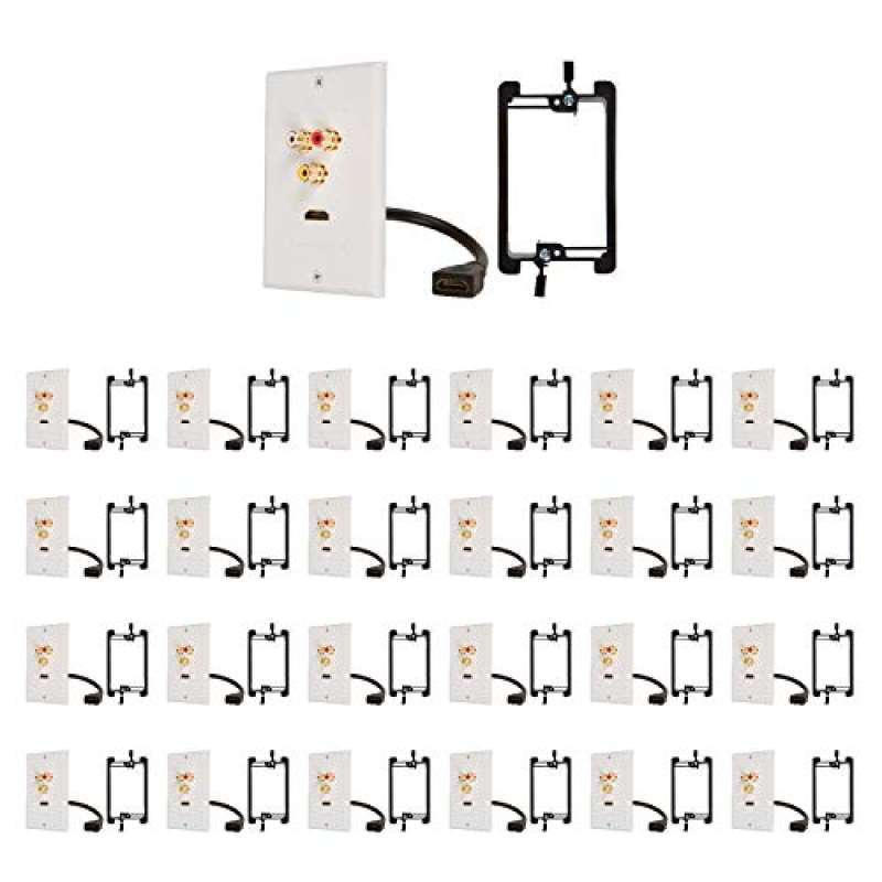 Promo Buyer's Point HDMI Pigtail RCA Wall Plate [UL Listed] with Single ...