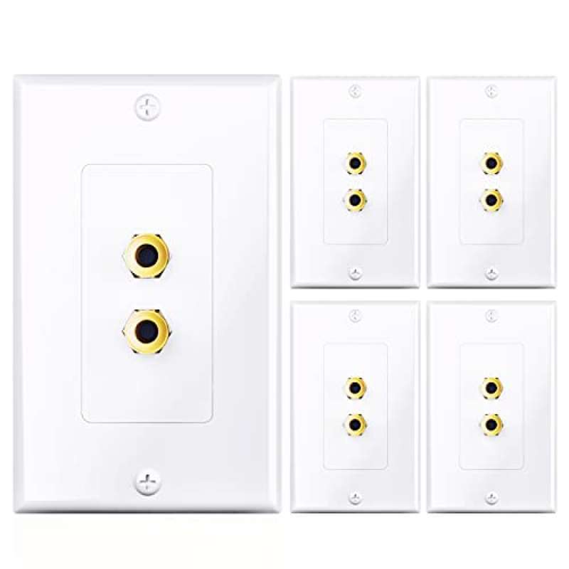 Promo GearIT 4-Pack Speaker Wall Plate, Single Gang for Speaker Wire ...