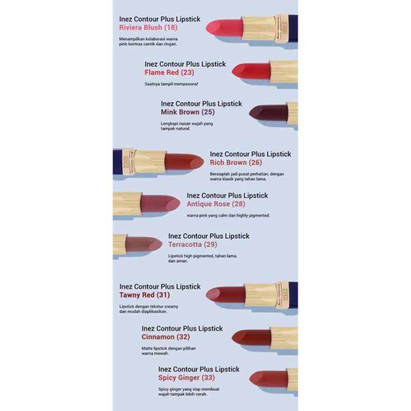 Promo Inez Lipstick Color Contour Plus - Lipstik dari Inez Diskon 25% ...
