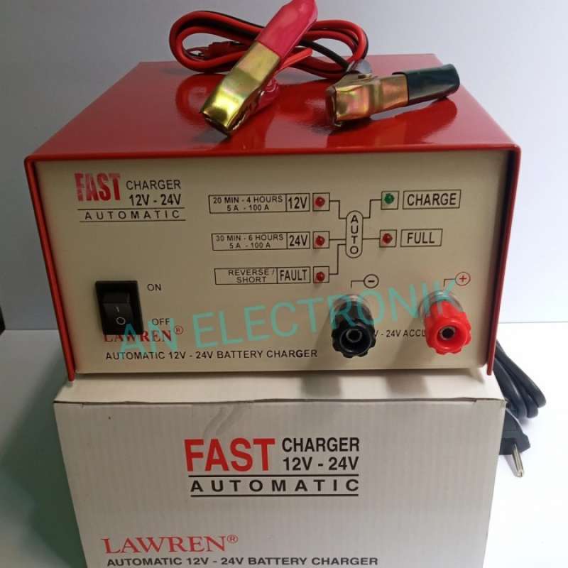Promo Fast Charger Accu Aki 12V-24V Automatic Charger Aki 12V-24V ...