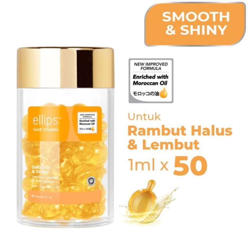 Jual Ellips Hair Vitamin Moroccan Oil Smooth & Shiny Botol Jar di ...