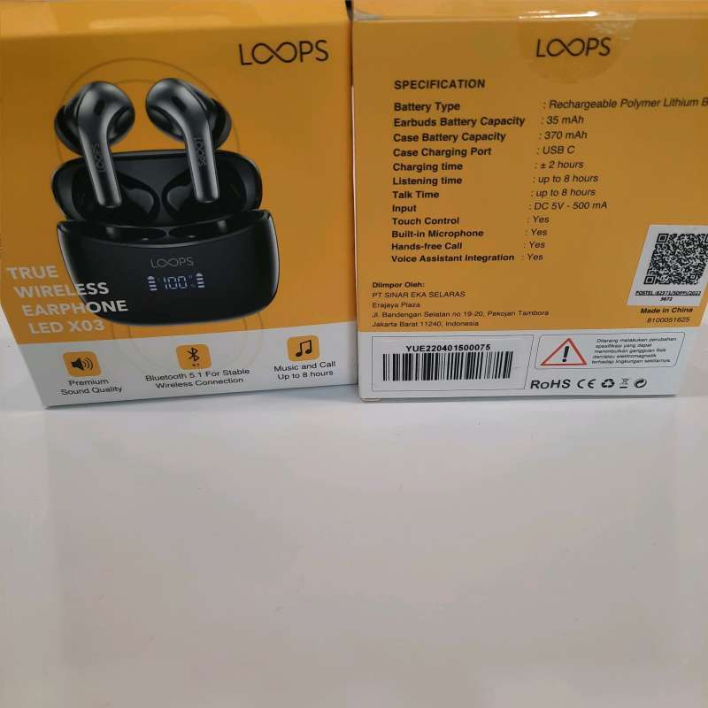 Jual Loops True Wireless Earphone Led X03 Di Seller Novela Cell ...