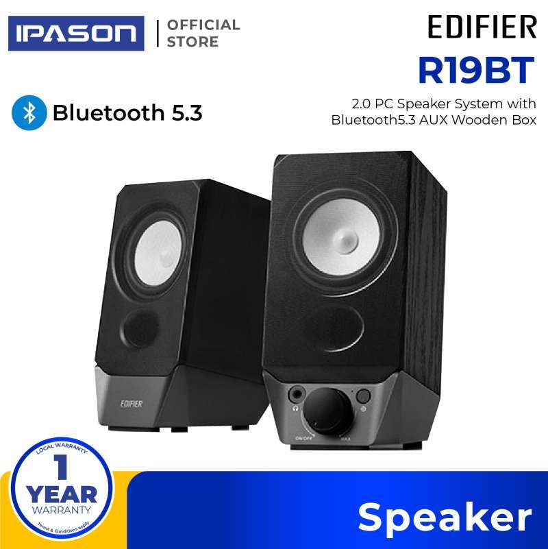 Jual Edifier R19bt 2.0 Pc Speaker System With Bluetooth5.3 Aux Wooden ...