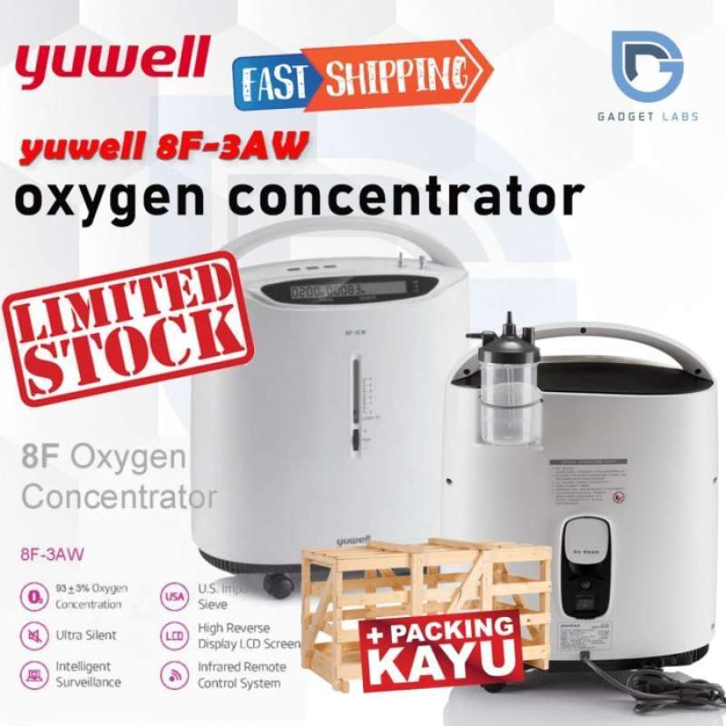 Jual Yuwell 8F-3AW 5L Oxygen Concentrator Medical Grade Generator ...
