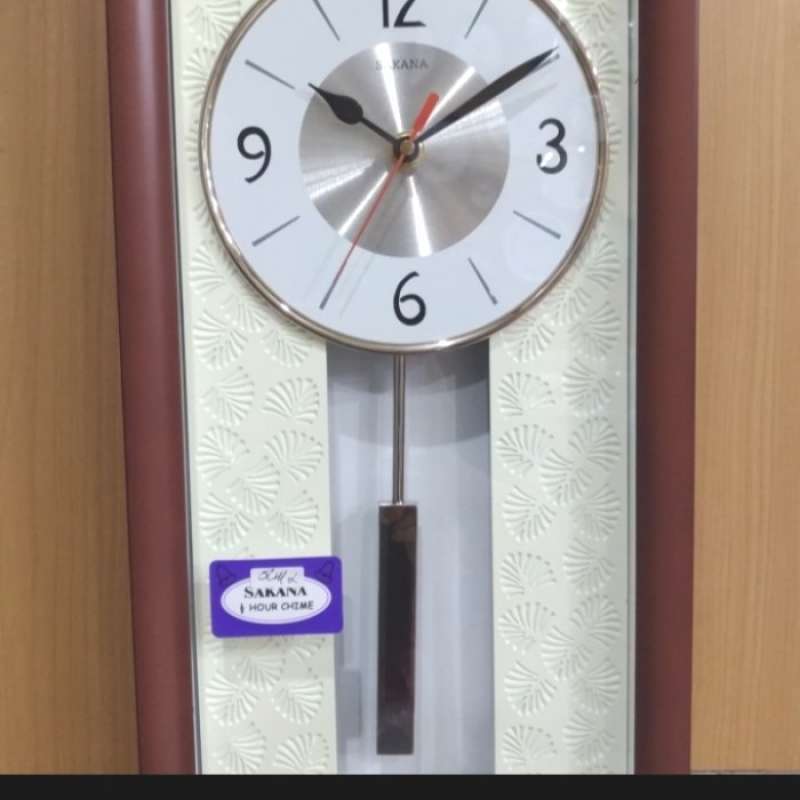Jual Jam Dinding SAKANA ORIGINAL 389 Fiber Bandul Melody Lonceng tiap ...