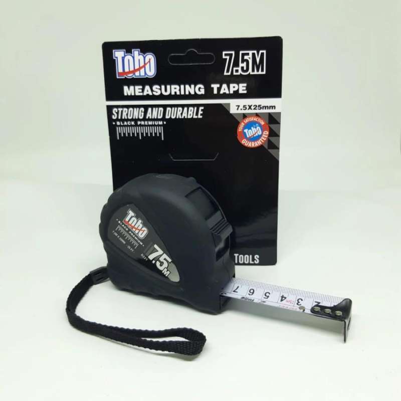 Jual Meteran TOHO 7,5m 7.5 meter BLACK PREMIUM ORI / Alat Ukur plat putih di Seller LOYLOY ...