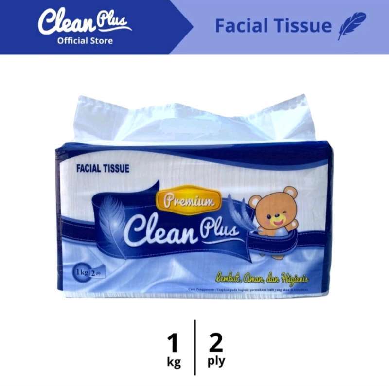 Jual Clean Plus Premium Facial Tissue 1 Kg / Tisu Clean Plus 1000gr ...