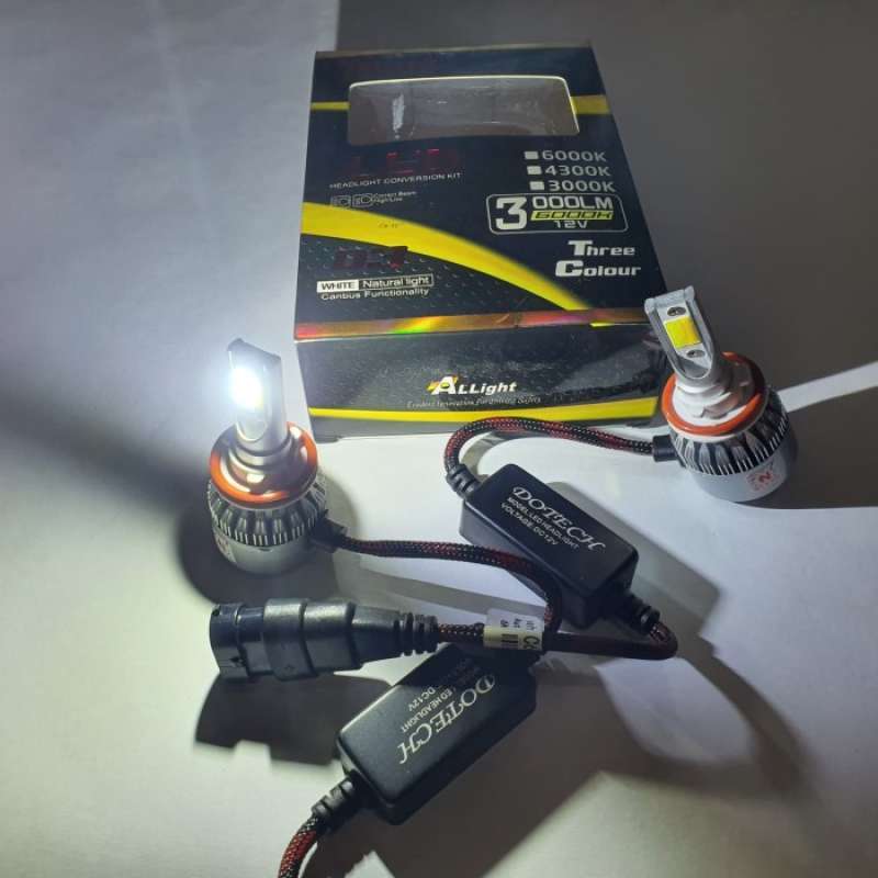 Jual LAMPU MOBIL LED H11 H16 H8 3 WARNA BERGARANSI MERK DOTECH SET 2 ...