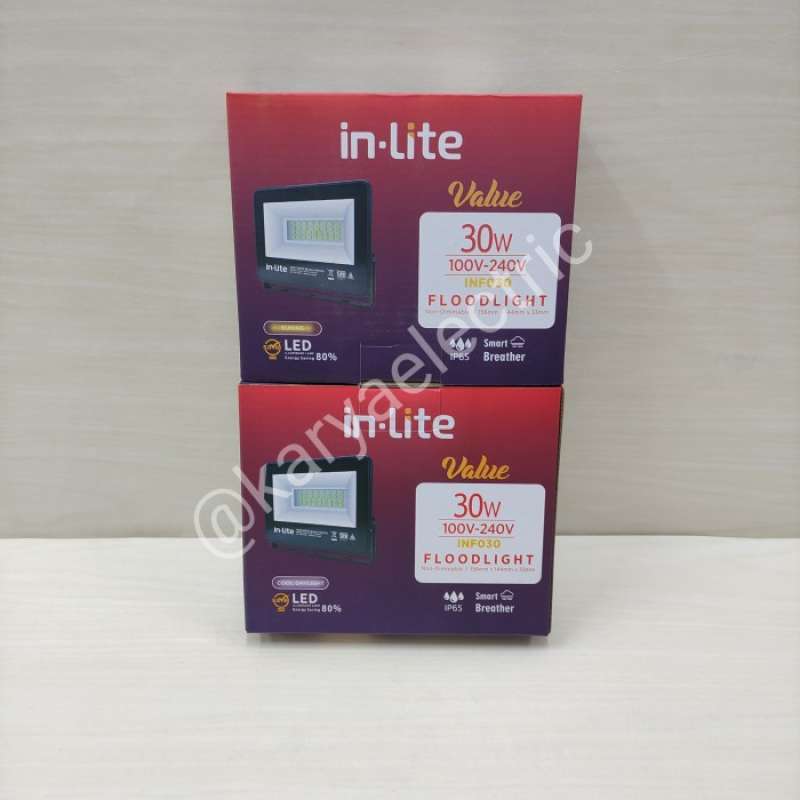 Promo LAMPU SOROT LED IN LITE INLITE INF030 30WATT 30W FLOODLIGHT VALUE ...