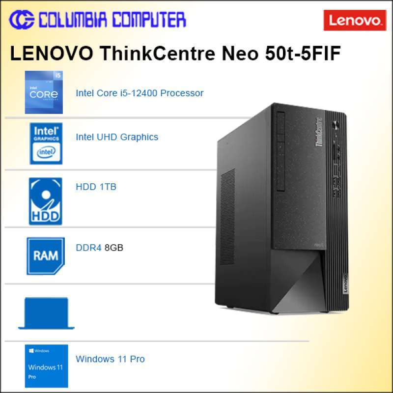 Jual Lenovo Thinkcentre Neo 50t-5fif I5-12400 8gb 1tb Windows 11 Pro Di ...