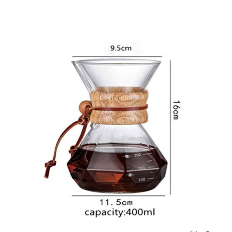 Promo Chemex Kayu - Coffee Drip Server V60 Manual Brew Stainless Filter ...