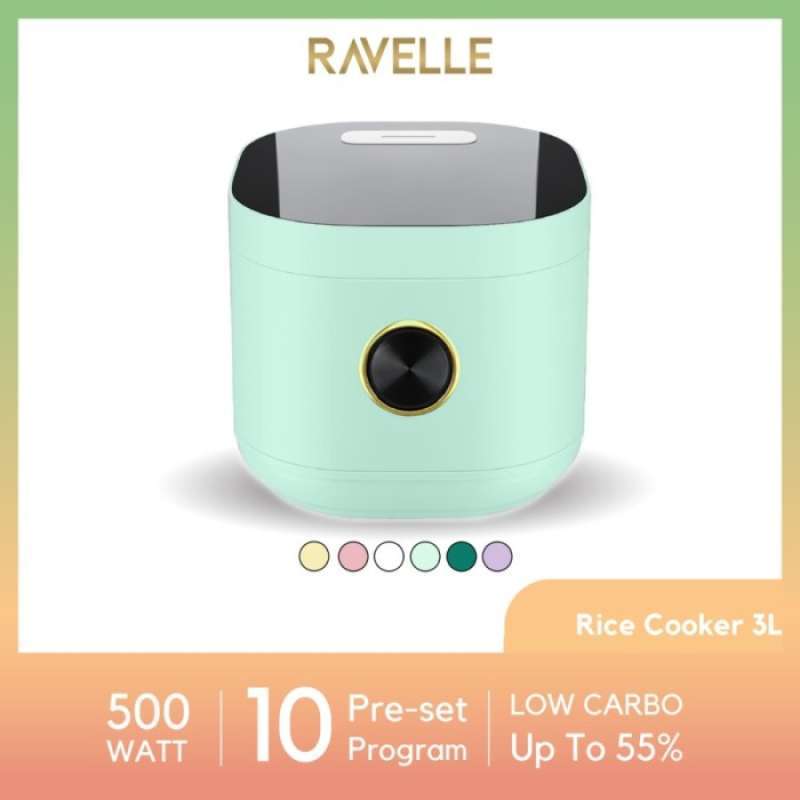 Promo Ravelle Digital Rice Cooker Low Carbo 3L (1.2L Nasi) - Ocean ...