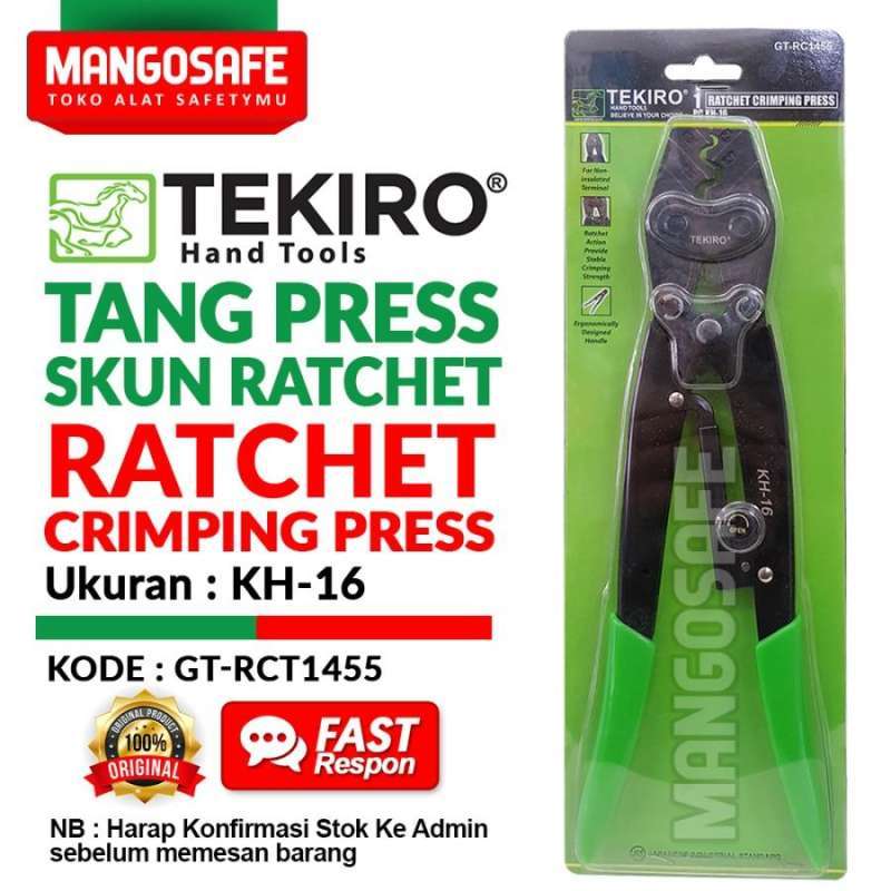 Jual Tang Press Skun Kabel Kh-16 Tekiro Ratchet Crimping Pres Kh 16 ...