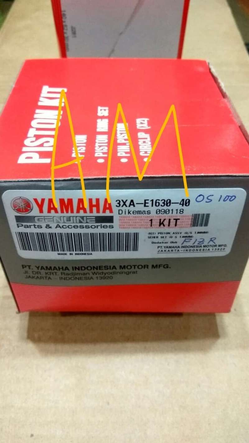 Jual PISTON KIT 3XA-E1630-40 F1ZR OS 100 ASLI ORIGINAL YAMAHA di Seller ...