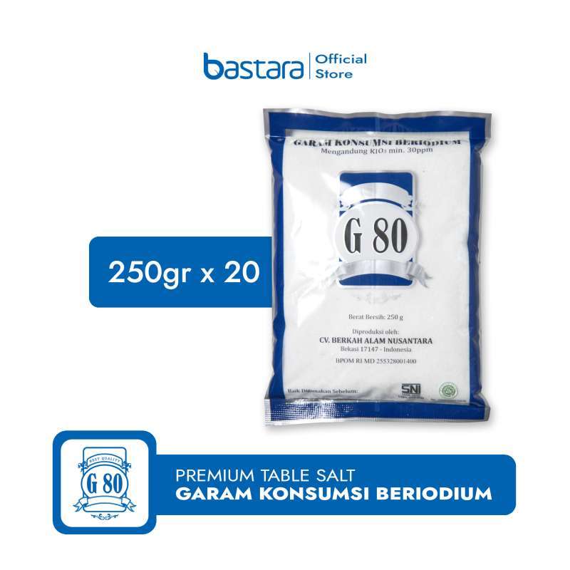 Jual G80 Garam Dapur Premium 250gr X 20 di Seller Bastara Indonesia - Jaka Mulya, Kota Bekasi ...