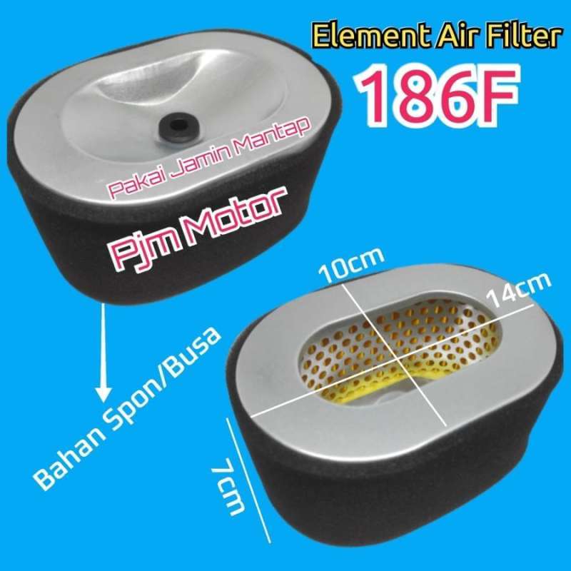 Jual 186 Isi filter saringan udara hawa mesin genset 186F kipor daito ...