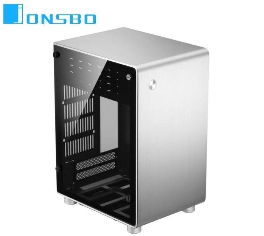 Jual Jonsbo U1-plus Silver Tempered Glass Mini Itx Htpc Computer Case ...